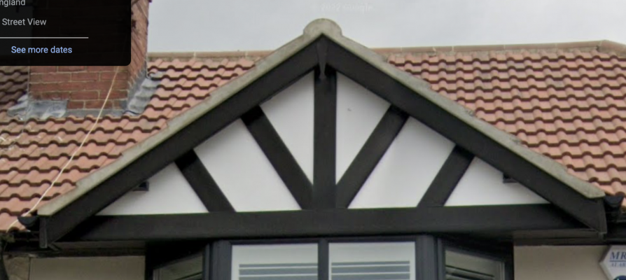 Roof Apex above bay window fascia damage 1920's semi | Period Property UK